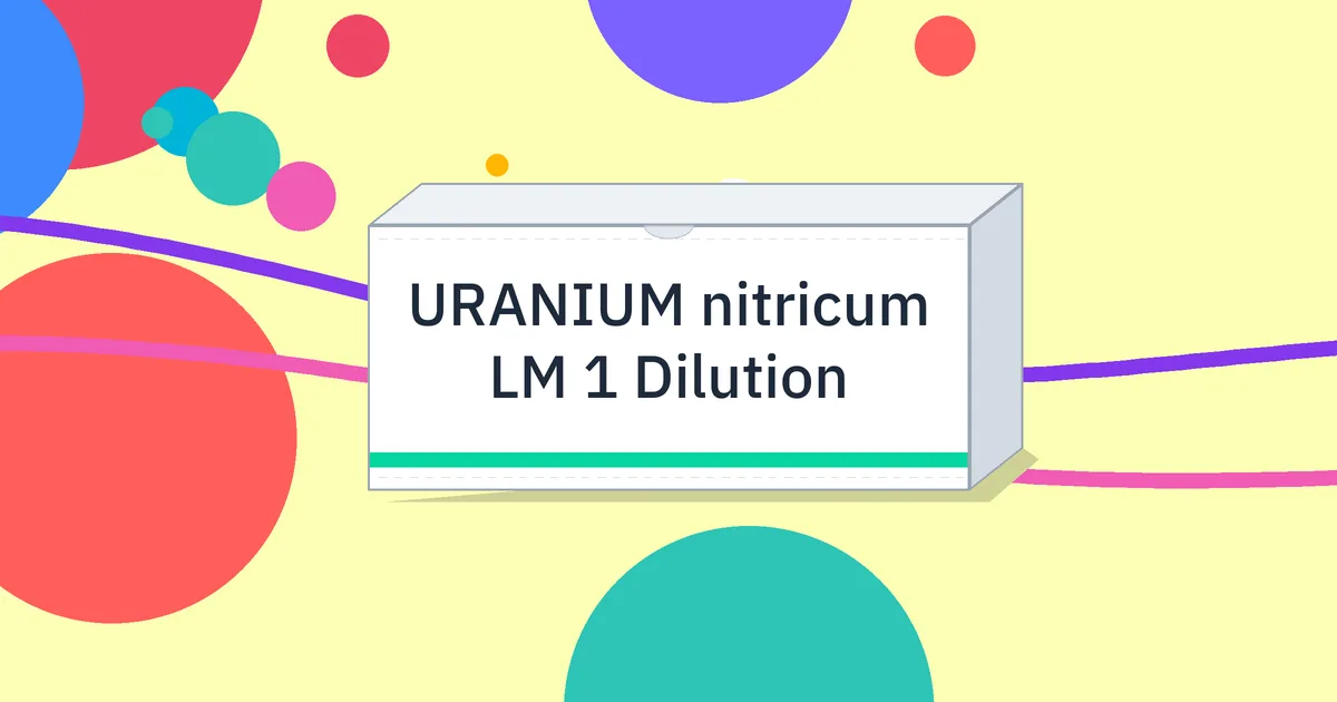 Symbolbild: Packung mit der Aufschrift URANIUM nitricum LM 1 Dilution (PZN 13256126) – Verfügbarkeit und Bezug in Apotheken in Frankfurt am Main