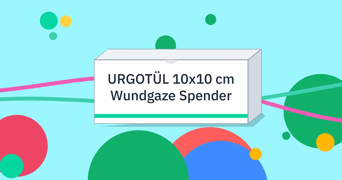 Symbolbild: Packung mit der Aufschrift URGOTÜL 10x10 cm Wundgaze Spender (PZN 19840613) – Verfügbarkeit und Bezug in Apotheken in Frankfurt am Main
