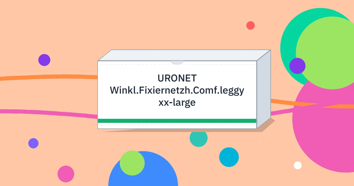 Symbolbild: Packung mit der Aufschrift URONET Winkl.Fixiernetzh.Comf.leggy xx-large (PZN 00477788) – Verfügbarkeit und Bezug in Apotheken in Frankfurt am Main