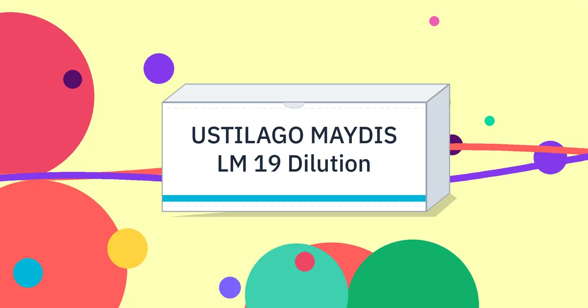 Symbolbild: Packung mit der Aufschrift USTILAGO MAYDIS LM 19 Dilution (PZN 13258154) – Verfügbarkeit und Bezug in Apotheken in Frankfurt am Main