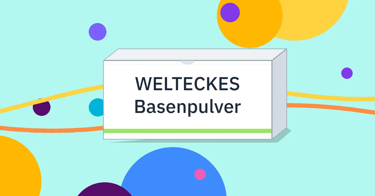 Symbolbild: Packung mit der Aufschrift WELTECKES Basenpulver (PZN 15637341) – Verfügbarkeit und Bezug in Apotheken in Frankfurt am Main