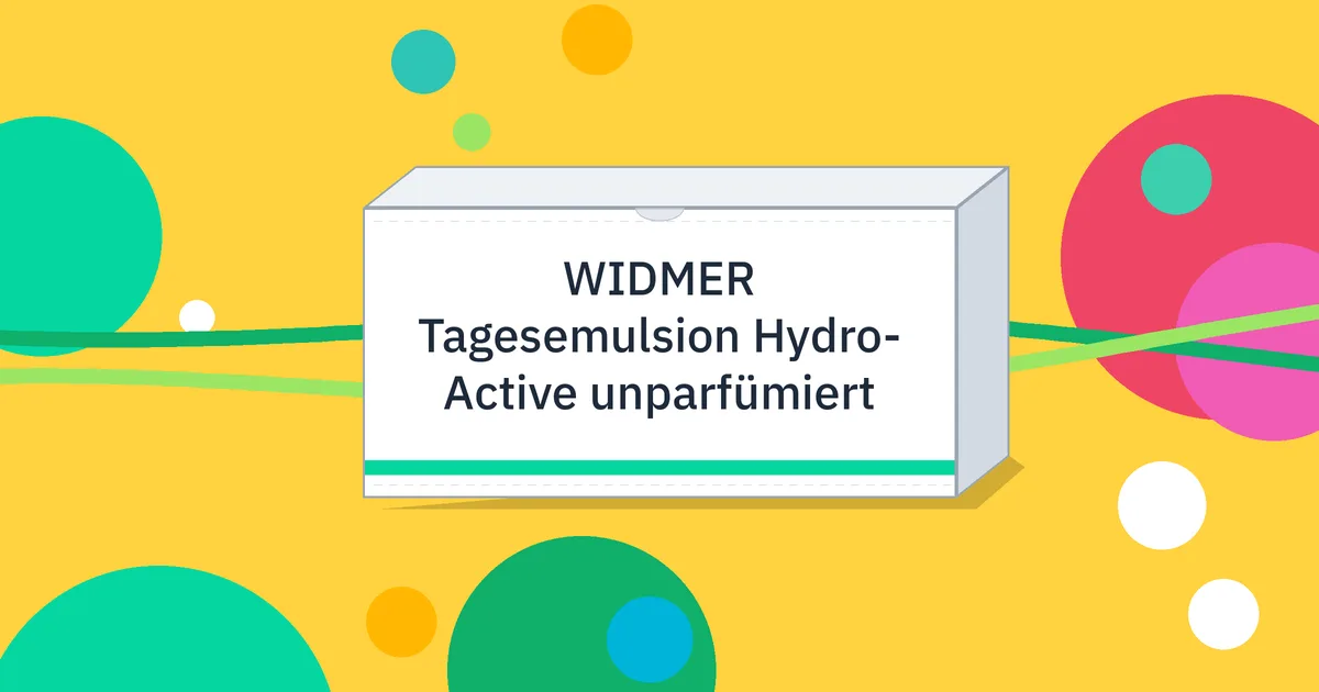 Symbolbild: Packung mit der Aufschrift WIDMER Tagesemulsion Hydro-Active unparfümiert (PZN 09949071) – Verfügbarkeit und Bezug in Apotheken in Frankfurt am Main