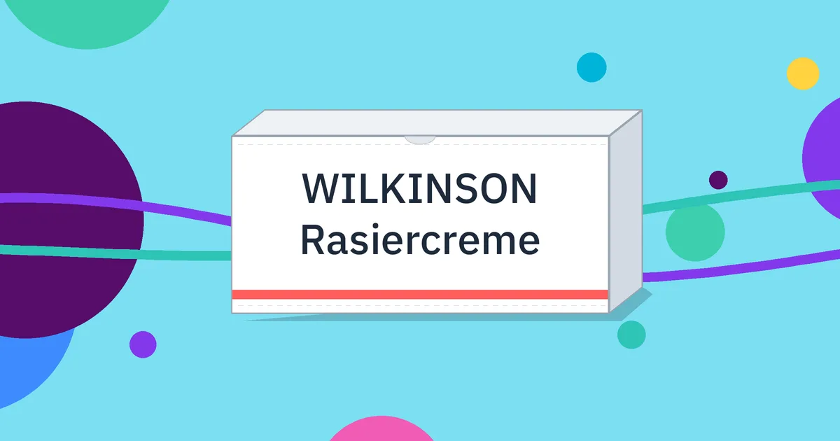 Symbolbild: Packung mit der Aufschrift WILKINSON Rasiercreme (PZN 06151527) – Verfügbarkeit und Bezug in Apotheken in Frankfurt am Main