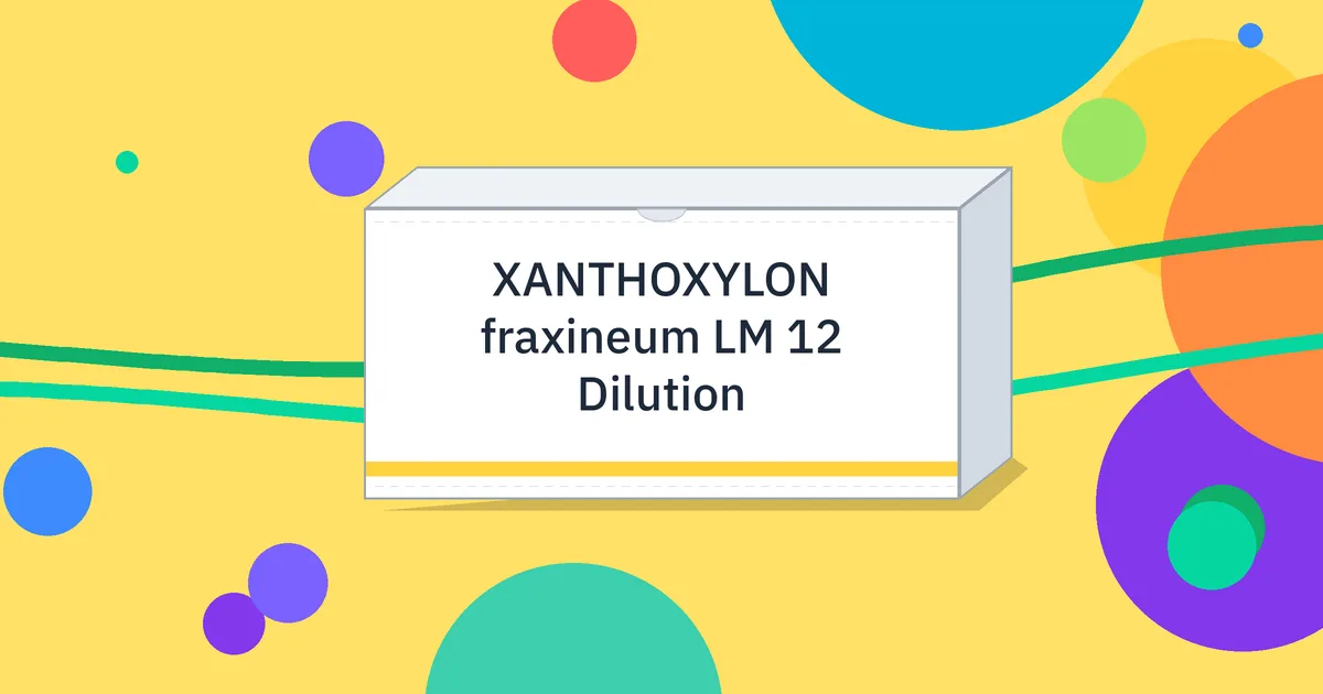 Symbolbild: Packung mit der Aufschrift XANTHOXYLON fraxineum LM 12 Dilution (PZN 13784374) – Verfügbarkeit und Bezug in Apotheken in Frankfurt am Main