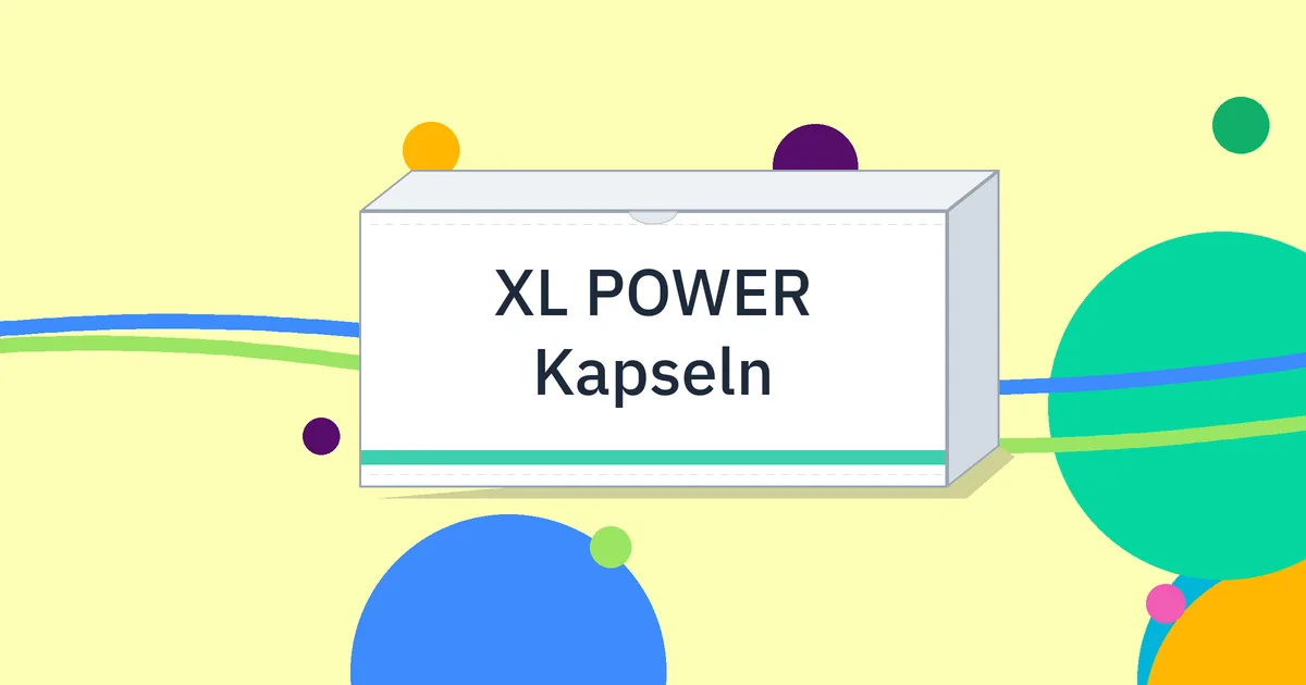 Symbolbild: Packung mit der Aufschrift XL POWER Kapseln (PZN 20512854) – Verfügbarkeit und Bezug in Apotheken in Frankfurt am Main
