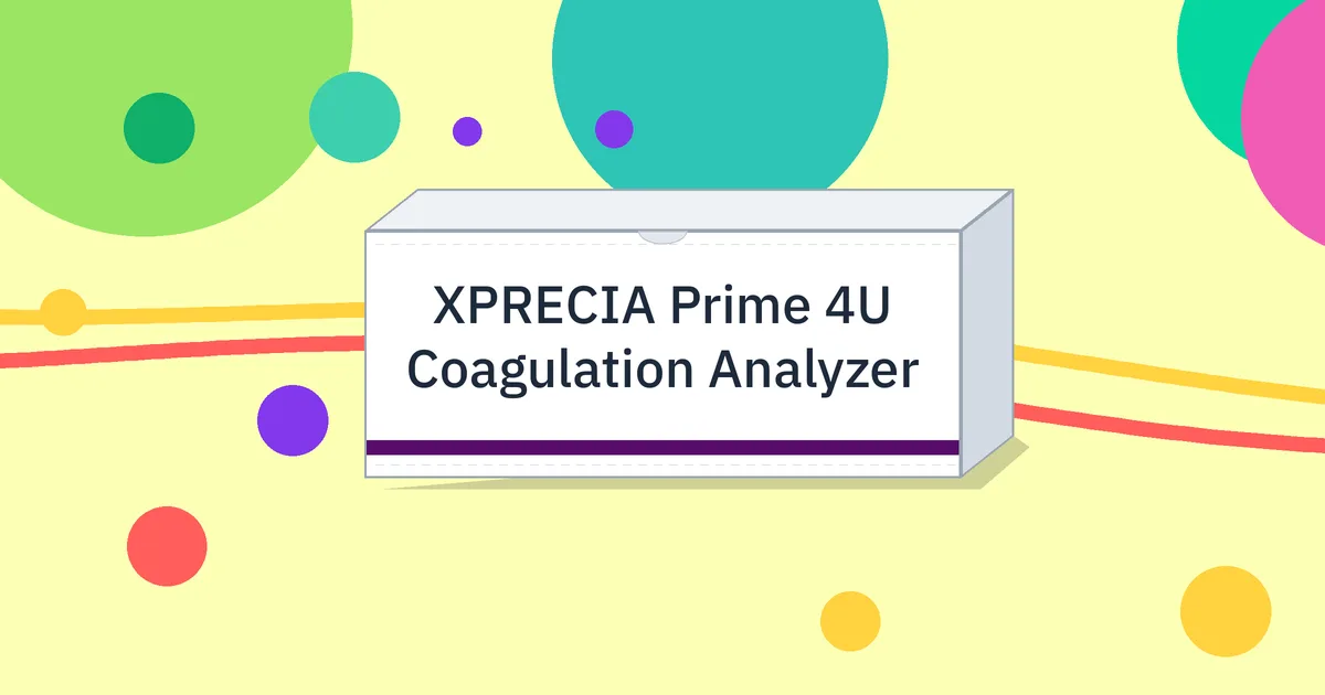 Symbolbild: Packung mit der Aufschrift XPRECIA Prime 4U Coagulation Analyzer (PZN 19344920) – Verfügbarkeit und Bezug in Apotheken in Frankfurt am Main