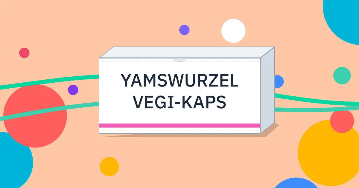 Symbolbild: Packung mit der Aufschrift YAMSWURZEL VEGI-KAPS (PZN 00582290) – Verfügbarkeit und Bezug in Apotheken in Frankfurt am Main