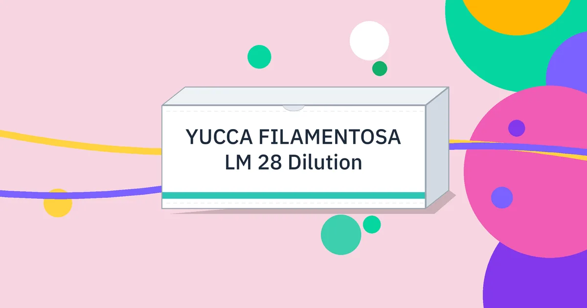 Symbolbild: Packung mit der Aufschrift YUCCA FILAMENTOSA LM 28 Dilution (PZN 13289060) – Verfügbarkeit und Bezug in Apotheken in Frankfurt am Main