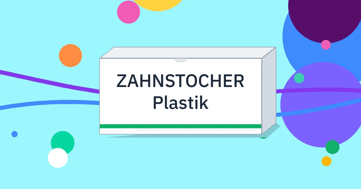 Symbolbild: Packung mit der Aufschrift ZAHNSTOCHER Plastik (PZN 00065146) – Verfügbarkeit und Bezug in Apotheken in Frankfurt am Main
