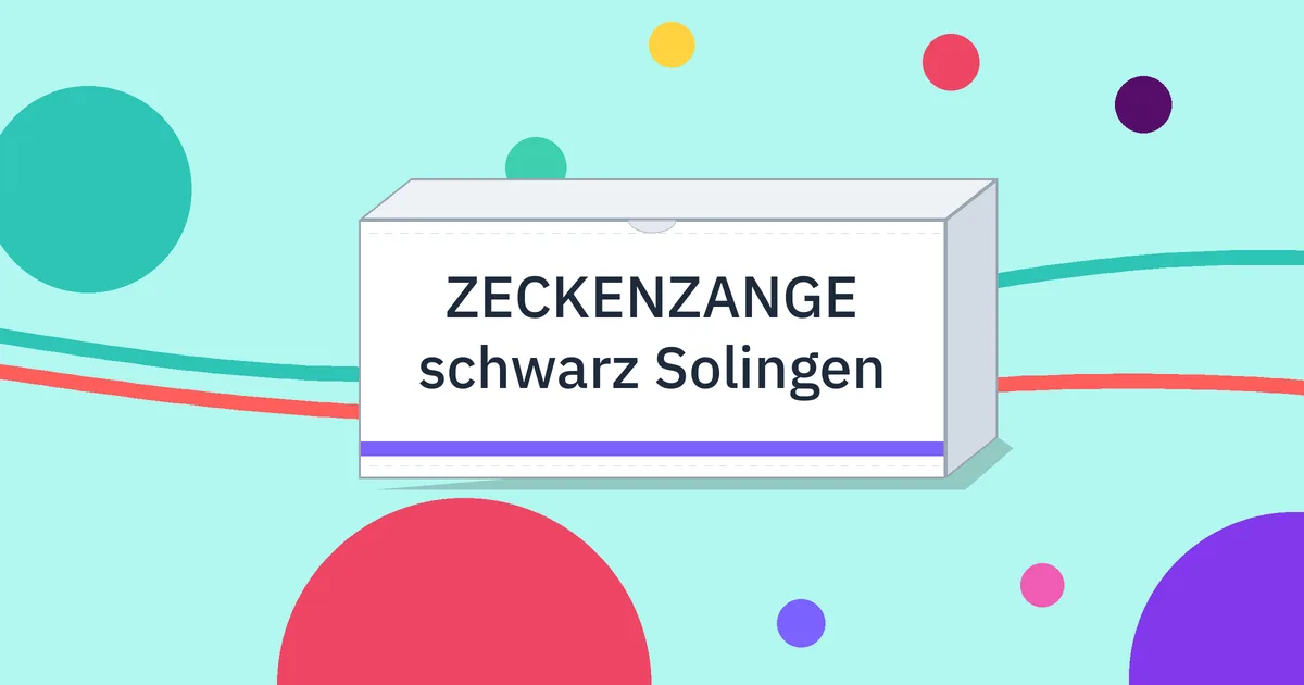 Symbolbild: Packung mit der Aufschrift ZECKENZANGE schwarz Solingen (PZN 09746882) – Verfügbarkeit und Bezug in Apotheken in Frankfurt am Main