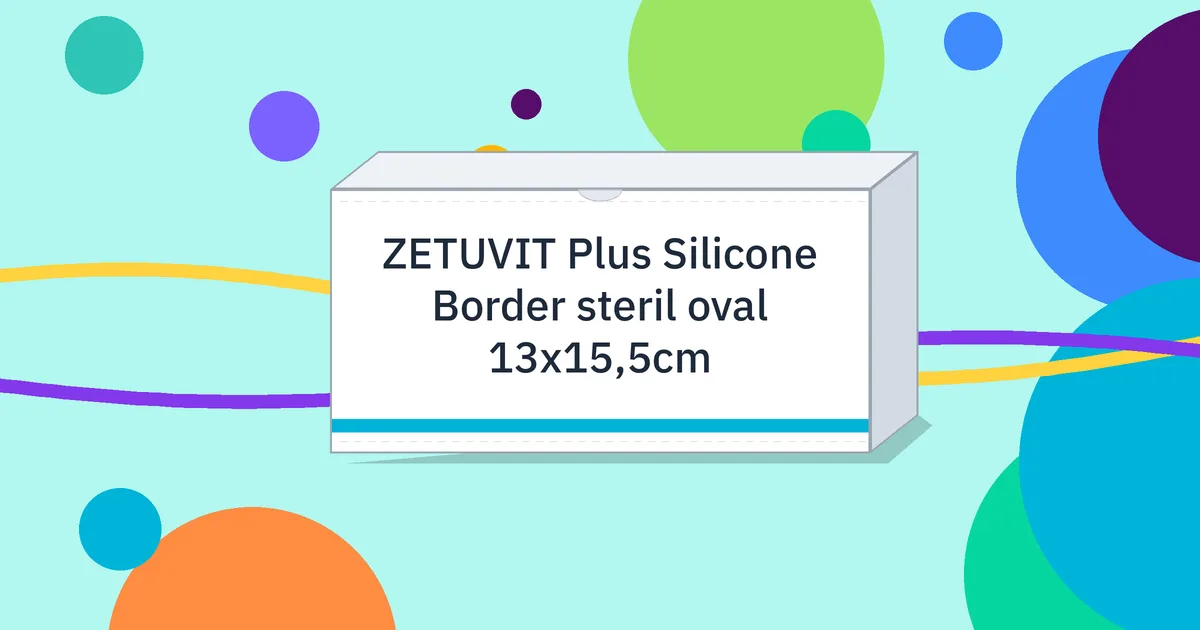 Symbolbild: Packung mit der Aufschrift ZETUVIT Plus Silicone Border steril oval 13x15,5cm (PZN 20012376) – Verfügbarkeit und Bezug in Apotheken in Frankfurt am Main