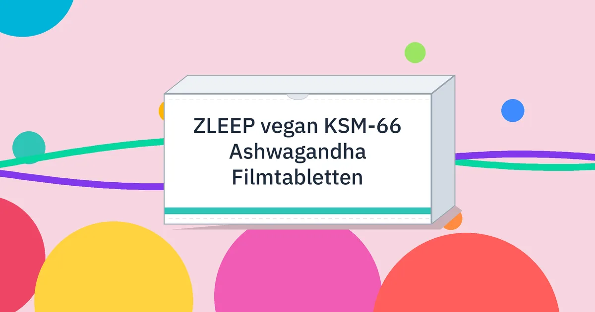 Symbolbild: Packung mit der Aufschrift ZLEEP vegan KSM-66 Ashwagandha Filmtabletten (PZN 18444217) – Verfügbarkeit und Bezug in Apotheken in Frankfurt am Main