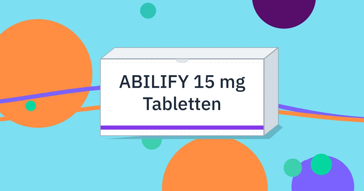Symbolbild: Packung mit der Aufschrift ABILIFY 15 mg Tabletten (PZN 00241301) – Verfügbarkeit und Bezug in Apotheken in Frankfurt am Main