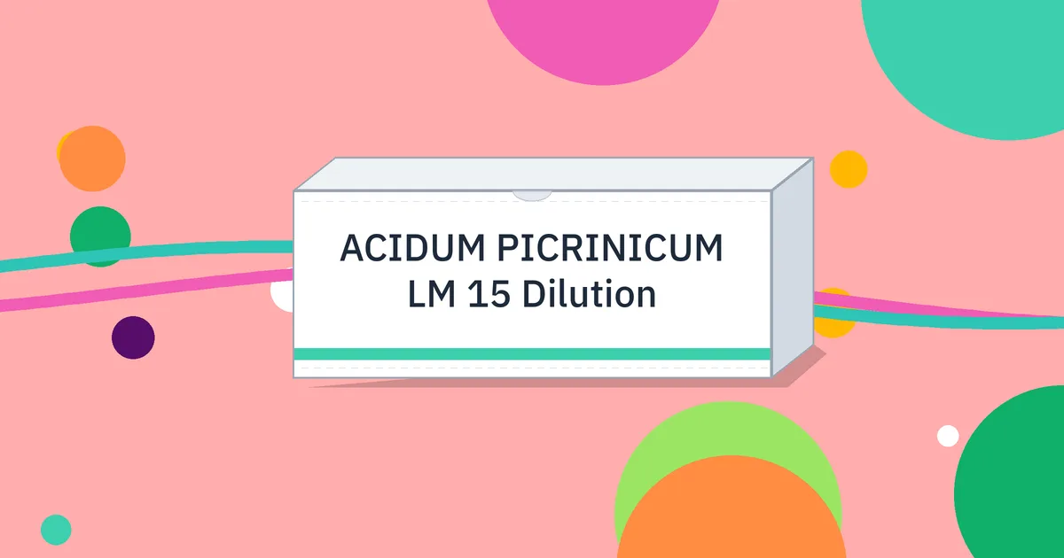 Symbolbild: Packung mit der Aufschrift ACIDUM PICRINICUM LM 15 Dilution (PZN 12753615) – Verfügbarkeit und Bezug in Apotheken in Frankfurt am Main
