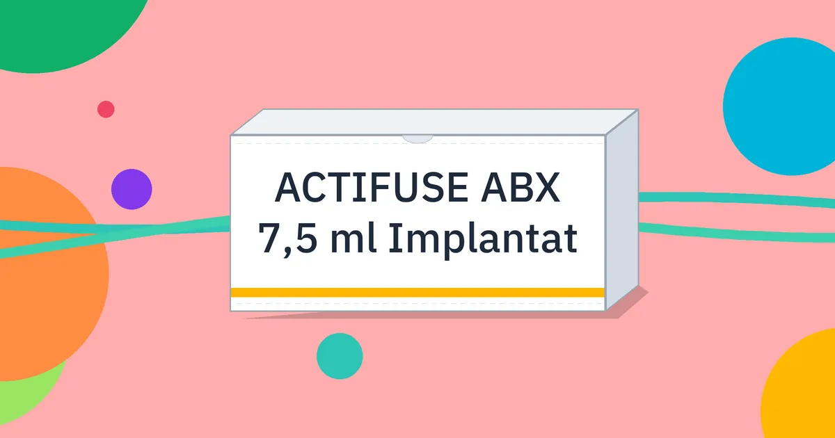 Symbolbild: Packung mit der Aufschrift ACTIFUSE ABX 7,5 ml Implantat (PZN 20388124) – Verfügbarkeit und Bezug in Apotheken in Frankfurt am Main