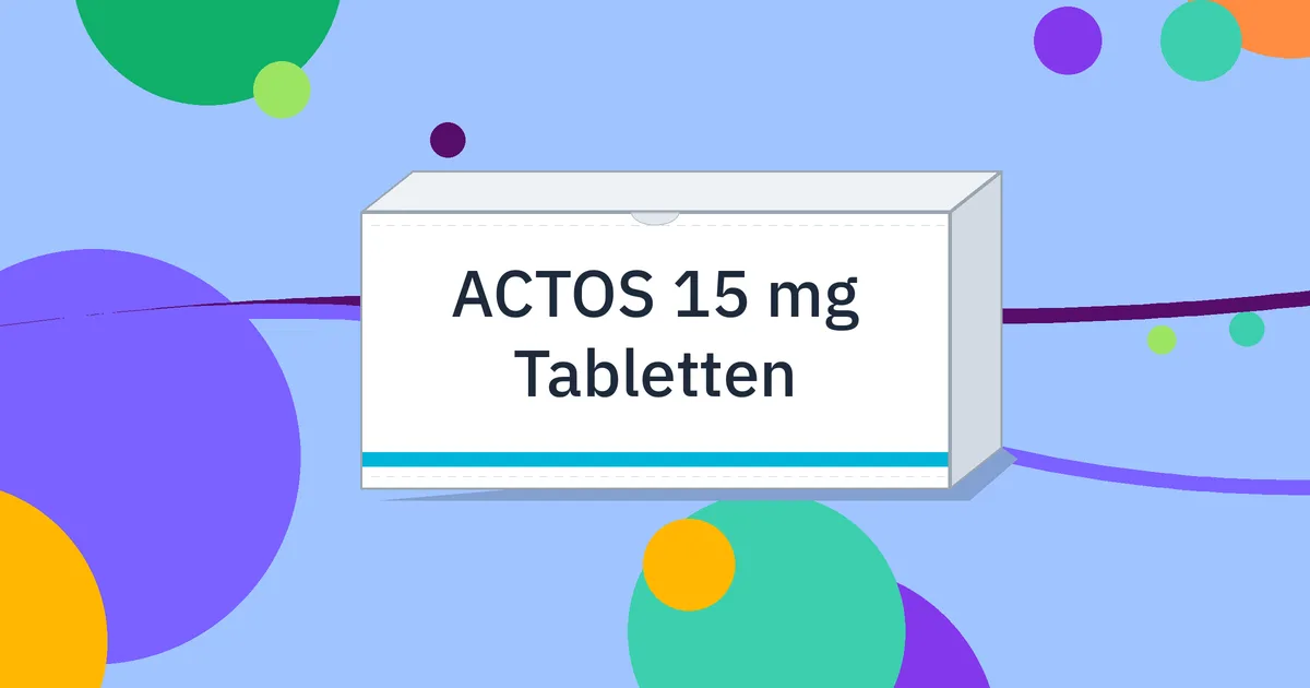 Symbolbild: Packung mit der Aufschrift ACTOS 15 mg Tabletten (PZN 08400940) – Verfügbarkeit und Bezug in Apotheken in Frankfurt am Main