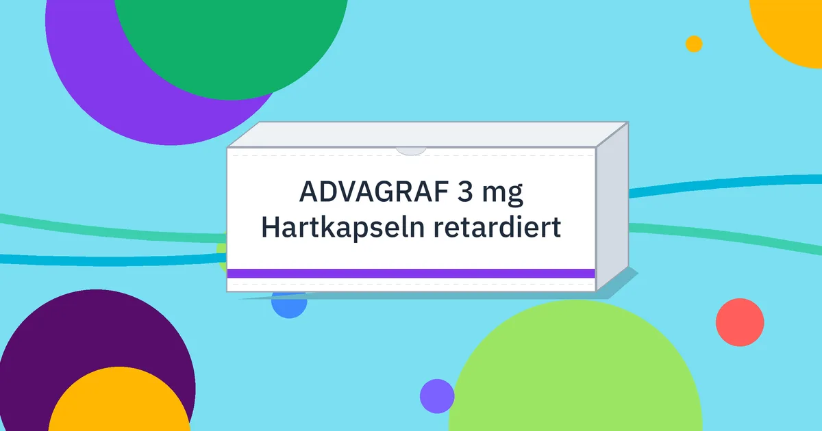 Symbolbild: Packung mit der Aufschrift ADVAGRAF 3 mg Hartkapseln retardiert (PZN 07039867) – Verfügbarkeit und Bezug in Apotheken in Frankfurt am Main