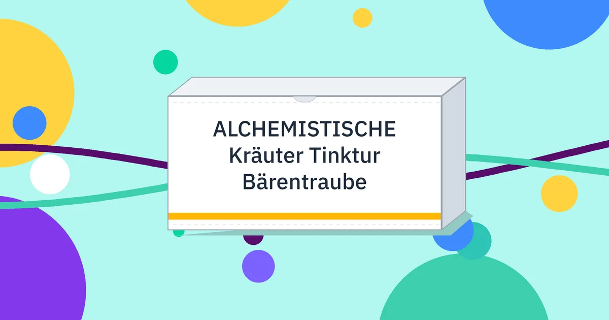 Symbolbild: Packung mit der Aufschrift ALCHEMISTISCHE Kräuter Tinktur Bärentraube (PZN 17418608) – Verfügbarkeit und Bezug in Apotheken in Frankfurt am Main