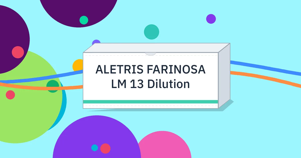 Symbolbild: Packung mit der Aufschrift ALETRIS FARINOSA LM 13 Dilution (PZN 13309696) – Verfügbarkeit und Bezug in Apotheken in Frankfurt am Main