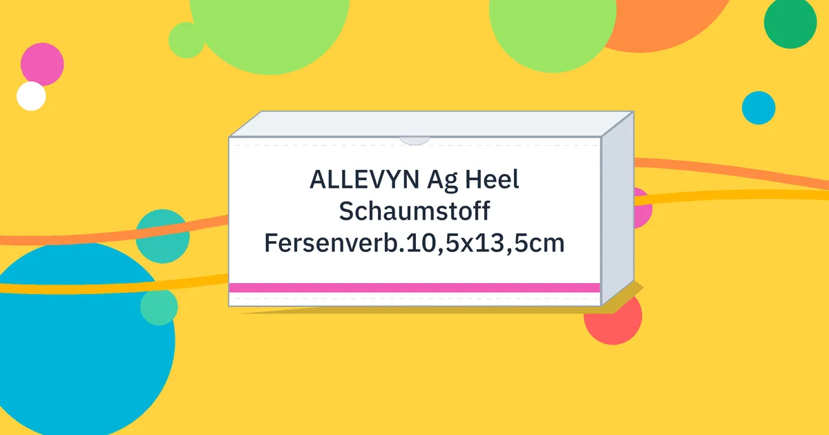 Symbolbild: Packung mit der Aufschrift ALLEVYN Ag Heel Schaumstoff Fersenverb.10,5x13,5cm (PZN 15257555) – Verfügbarkeit und Bezug in Apotheken in Frankfurt am Main
