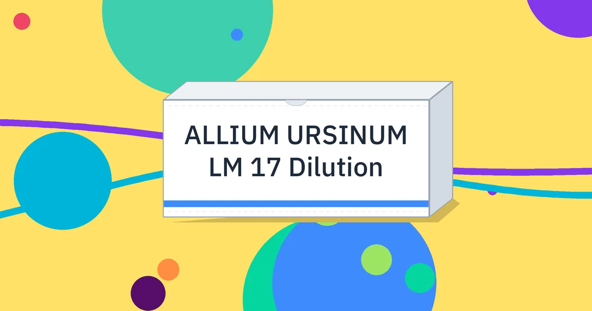 Symbolbild: Packung mit der Aufschrift ALLIUM URSINUM LM 17 Dilution (PZN 12757151) – Verfügbarkeit und Bezug in Apotheken in Frankfurt am Main