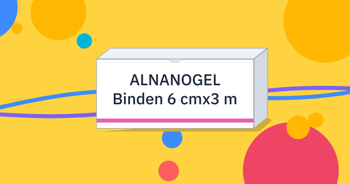 Symbolbild: Packung mit der Aufschrift ALNANOGEL Binden 6 cmx3 m (PZN 05375302) – Verfügbarkeit und Bezug in Apotheken in Frankfurt am Main