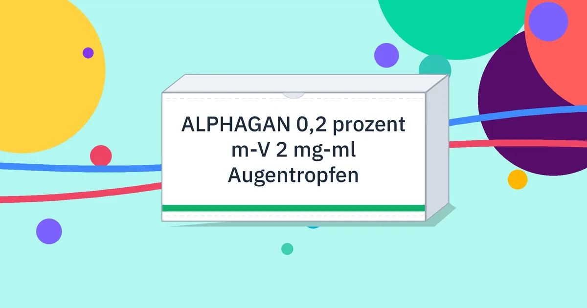 Symbolbild: Packung mit der Aufschrift ALPHAGAN 0,2 prozent m-V 2 mg-ml Augentropfen (PZN 02178044) – Verfügbarkeit und Bezug in Apotheken in Frankfurt am Main
