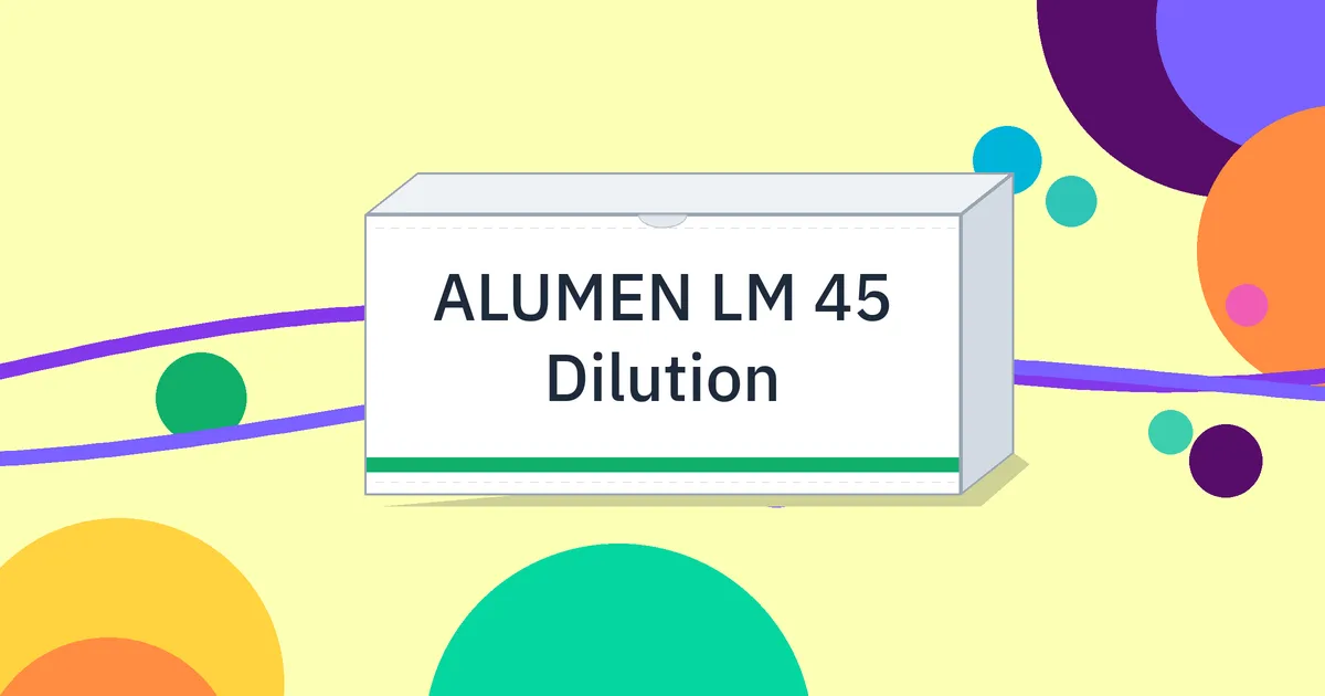Symbolbild: Packung mit der Aufschrift ALUMEN LM 45 Dilution (PZN 12758251) – Verfügbarkeit und Bezug in Apotheken in Frankfurt am Main