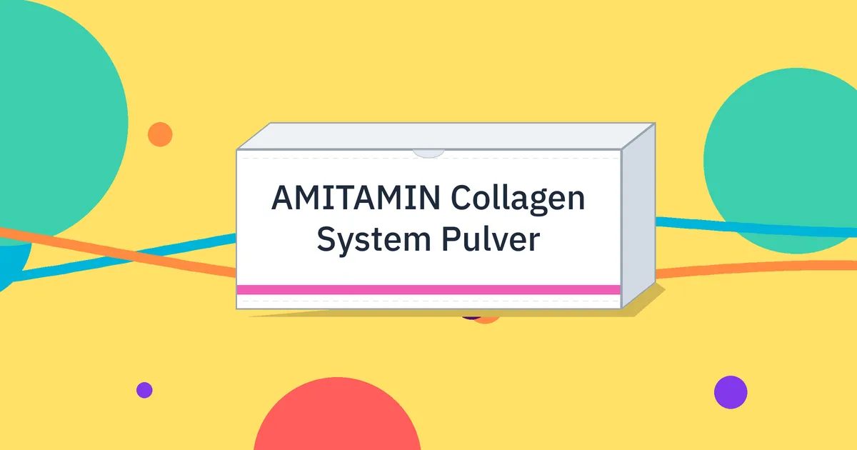Symbolbild: Packung mit der Aufschrift AMITAMIN Collagen System Pulver (PZN 13700271) – Verfügbarkeit und Bezug in Apotheken in Frankfurt am Main