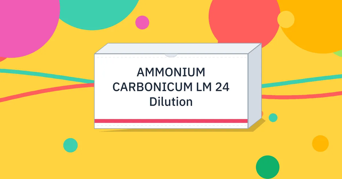 Symbolbild: Packung mit der Aufschrift AMMONIUM CARBONICUM LM 24 Dilution (PZN 12760779) – Verfügbarkeit und Bezug in Apotheken in Frankfurt am Main