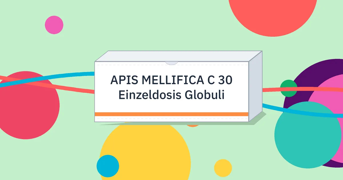 Symbolbild: Packung mit der Aufschrift APIS MELLIFICA C 30 Einzeldosis Globuli (PZN 01929778) – Verfügbarkeit und Bezug in Apotheken in Frankfurt am Main