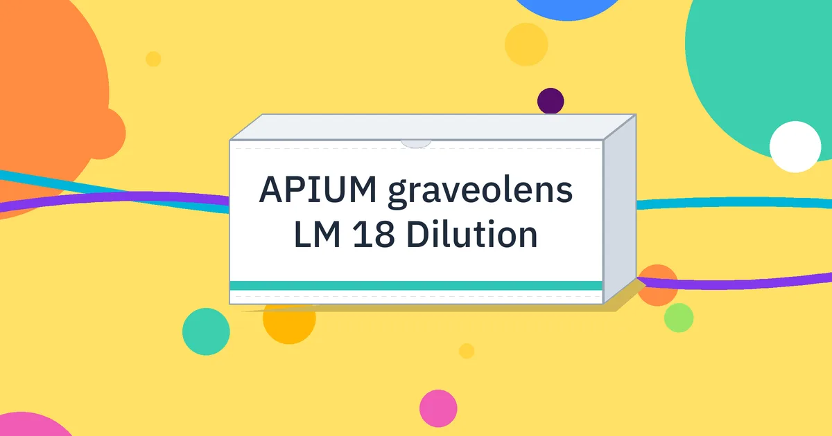 Symbolbild: Packung mit der Aufschrift APIUM graveolens LM 18 Dilution (PZN 13378384) – Verfügbarkeit und Bezug in Apotheken in Frankfurt am Main