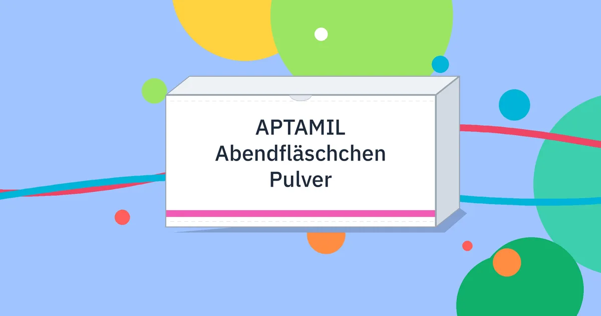 Symbolbild: Packung mit der Aufschrift APTAMIL Abendfläschchen Pulver (PZN 15399982) – Verfügbarkeit und Bezug in Apotheken in Frankfurt am Main