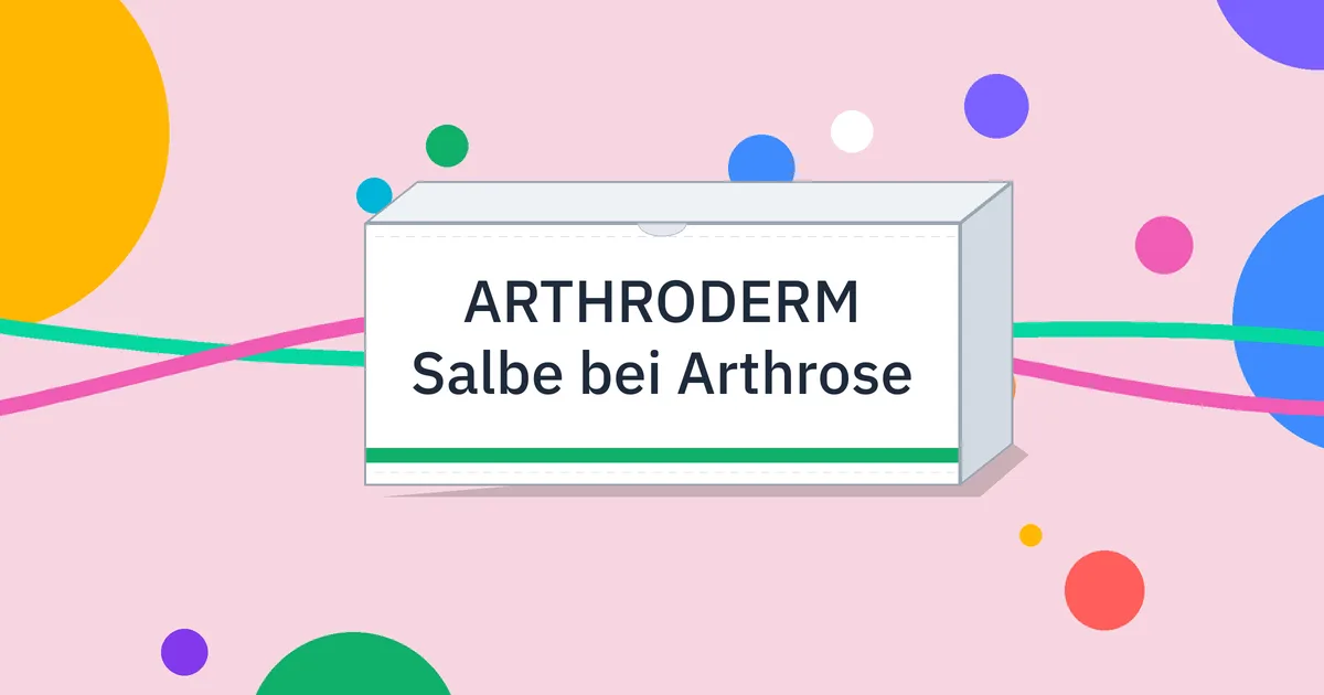 Symbolbild: Packung mit der Aufschrift ARTHRODERM Salbe bei Arthrose (PZN 19523120) – Verfügbarkeit und Bezug in Apotheken in Frankfurt am Main