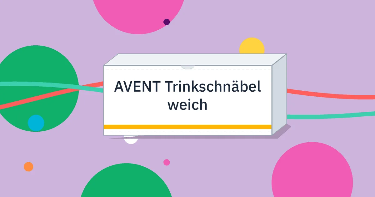 Symbolbild: Packung mit der Aufschrift AVENT Trinkschnäbel weich (PZN 00108097) – Verfügbarkeit und Bezug in Apotheken in Frankfurt am Main