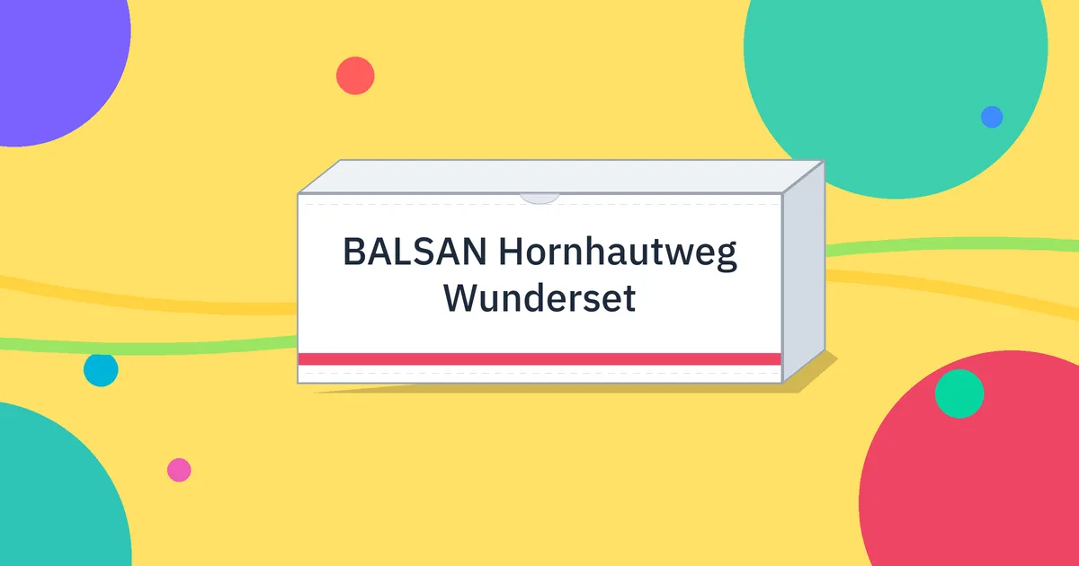 Symbolbild: Packung mit der Aufschrift BALSAN Hornhautweg Wunderset (PZN 00049503) – Verfügbarkeit und Bezug in Apotheken in Frankfurt am Main