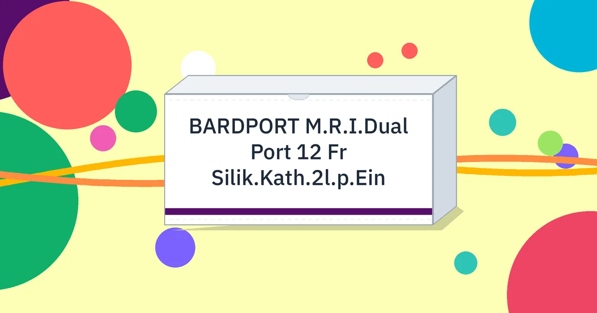 Symbolbild: Packung mit der Aufschrift BARDPORT M.R.I.Dual Port 12 Fr Silik.Kath.2l.p.Ein (PZN 02755843) – Verfügbarkeit und Bezug in Apotheken in Frankfurt am Main