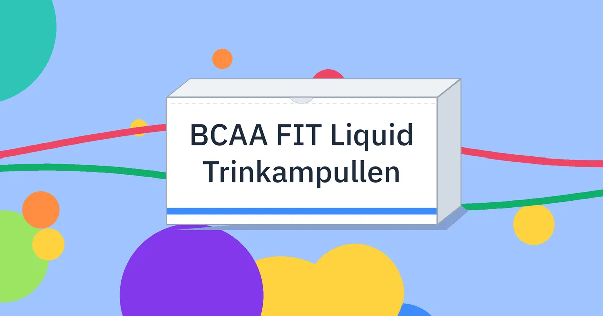 Symbolbild: Packung mit der Aufschrift BCAA FIT Liquid Trinkampullen (PZN 02268787) – Verfügbarkeit und Bezug in Apotheken in Frankfurt am Main