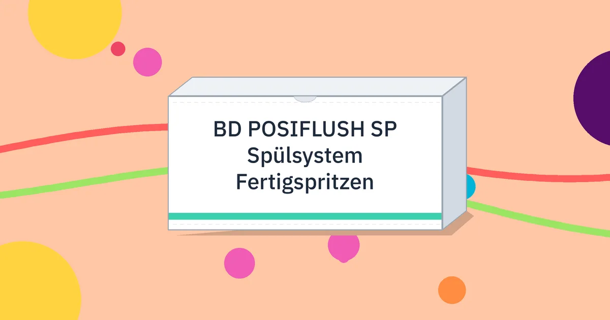Symbolbild: Packung mit der Aufschrift BD POSIFLUSH SP Spülsystem Fertigspritzen (PZN 14241730) – Verfügbarkeit und Bezug in Apotheken in Frankfurt am Main
