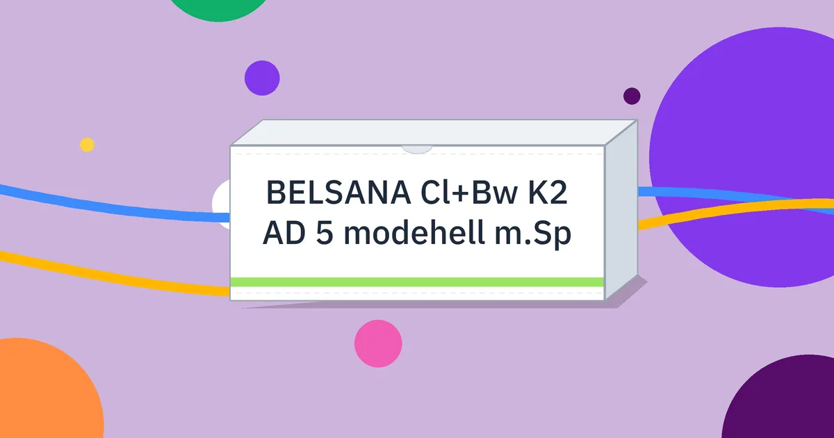 Symbolbild: Packung mit der Aufschrift BELSANA Cl+Bw K2 AD 5 modehell m.Sp (PZN 12241737) – Verfügbarkeit und Bezug in Apotheken in Frankfurt am Main
