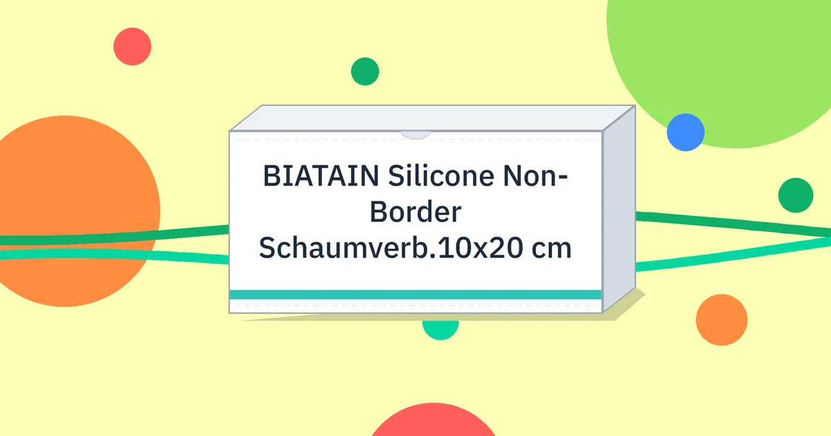 Symbolbild: Packung mit der Aufschrift BIATAIN Silicone Non-Border Schaumverb.10x20 cm (PZN 18496131) – Verfügbarkeit und Bezug in Apotheken in Frankfurt am Main