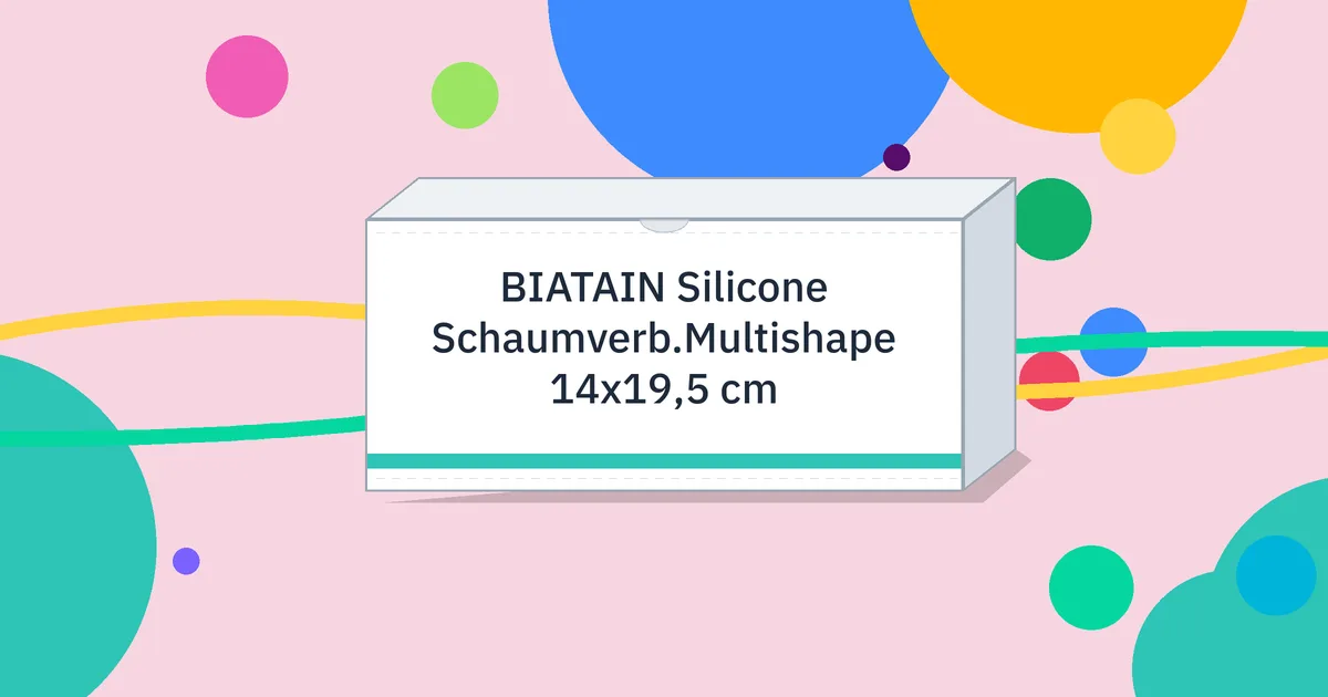 Symbolbild: Packung mit der Aufschrift BIATAIN Silicone Schaumverb.Multishape 14x19,5 cm (PZN 11486075) – Verfügbarkeit und Bezug in Apotheken in Frankfurt am Main