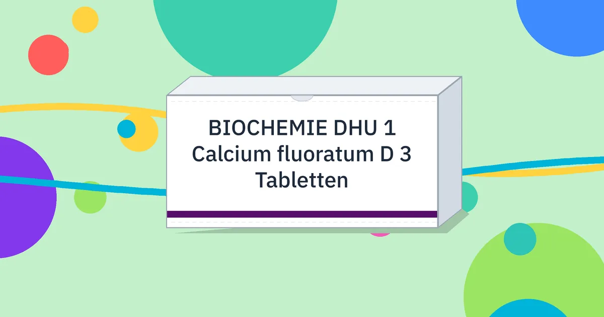 Symbolbild: Packung mit der Aufschrift BIOCHEMIE DHU 1 Calcium fluoratum D 3 Tabletten (PZN 02580355) – Verfügbarkeit und Bezug in Apotheken in Frankfurt am Main
