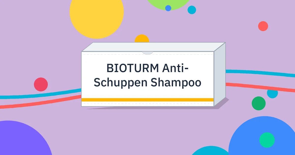 Symbolbild: Packung mit der Aufschrift BIOTURM Anti-Schuppen Shampoo (PZN 19434422) – Verfügbarkeit und Bezug in Apotheken in Frankfurt am Main