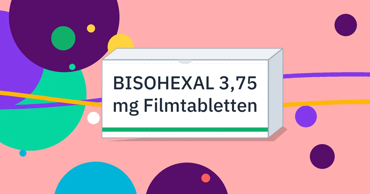 Symbolbild: Packung mit der Aufschrift BISOHEXAL 3,75 mg Filmtabletten (PZN 04152617) – Verfügbarkeit und Bezug in Apotheken in Frankfurt am Main