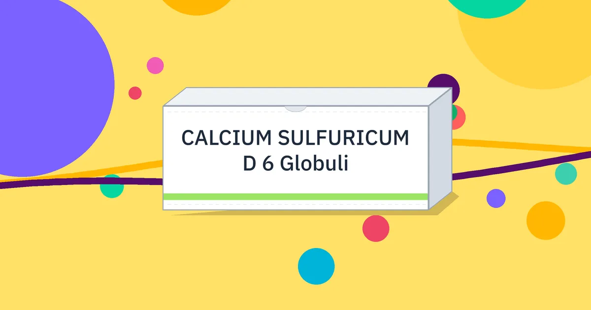 Symbolbild: Packung mit der Aufschrift CALCIUM SULFURICUM D 6 Globuli (PZN 02895366) – Verfügbarkeit und Bezug in Apotheken in Frankfurt am Main