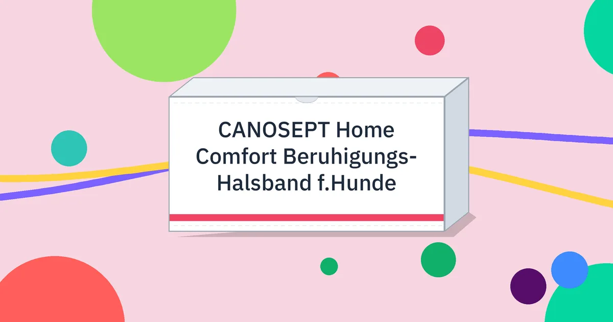 Symbolbild: Packung mit der Aufschrift CANOSEPT Home Comfort Beruhigungs-Halsband f.Hunde (PZN 13353941) – Verfügbarkeit und Bezug in Apotheken in Frankfurt am Main