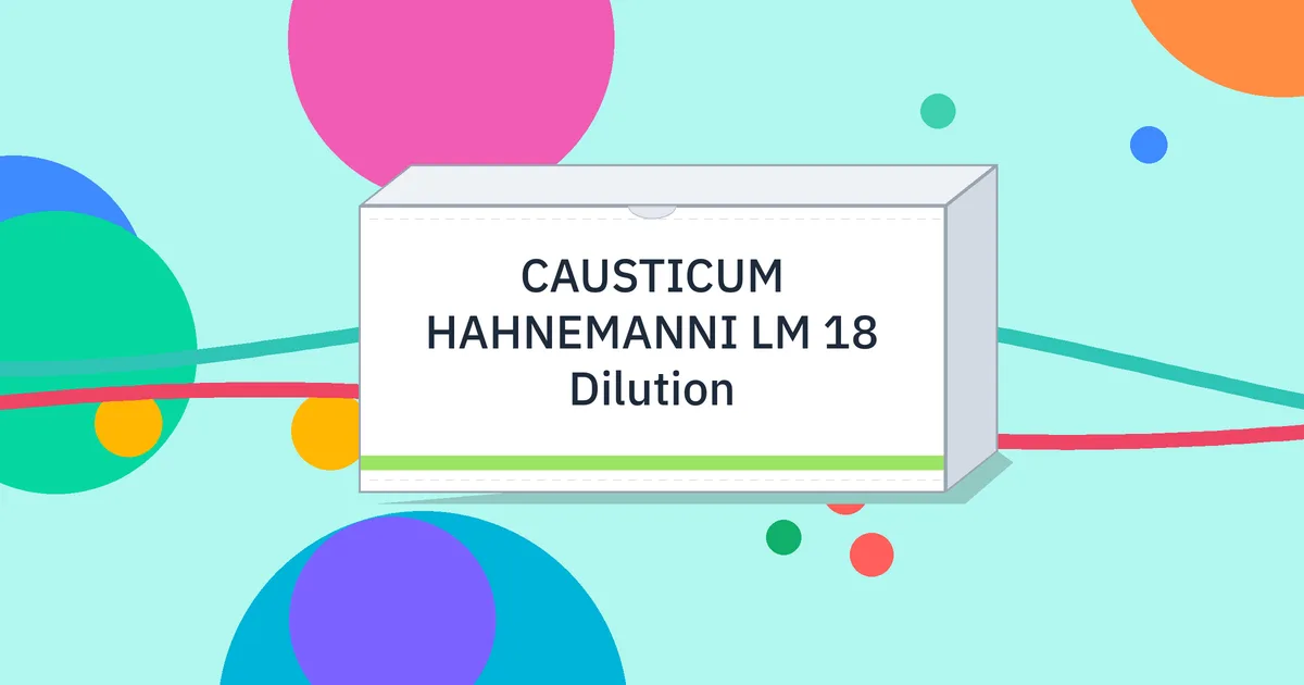Symbolbild: Packung mit der Aufschrift CAUSTICUM HAHNEMANNI LM 18 Dilution (PZN 02601399) – Verfügbarkeit und Bezug in Apotheken in Frankfurt am Main