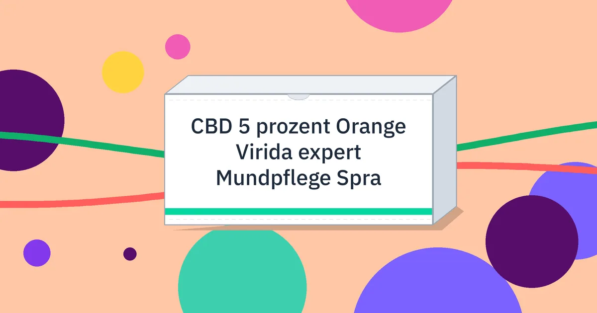 Symbolbild: Packung mit der Aufschrift CBD 5 prozent Orange Virida expert Mundpflege Spra (PZN 17536242) – Verfügbarkeit und Bezug in Apotheken in Frankfurt am Main