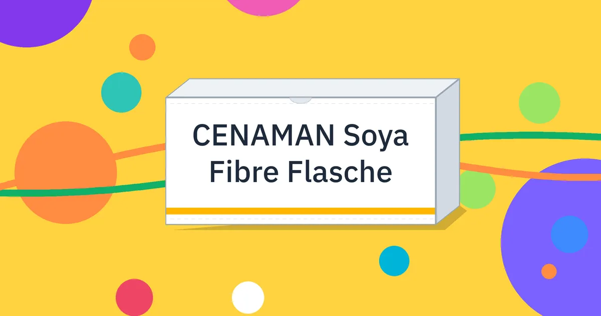 Symbolbild: Packung mit der Aufschrift CENAMAN Soya Fibre Flasche (PZN 18883276) – Verfügbarkeit und Bezug in Apotheken in Frankfurt am Main